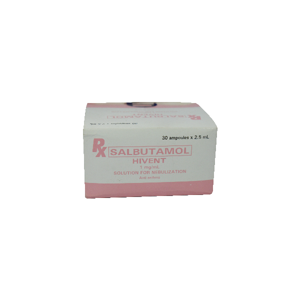 HIVENT Salbutamol Sulfate 1mg / mL Solution for Nebulization 2.5mL 30's ...